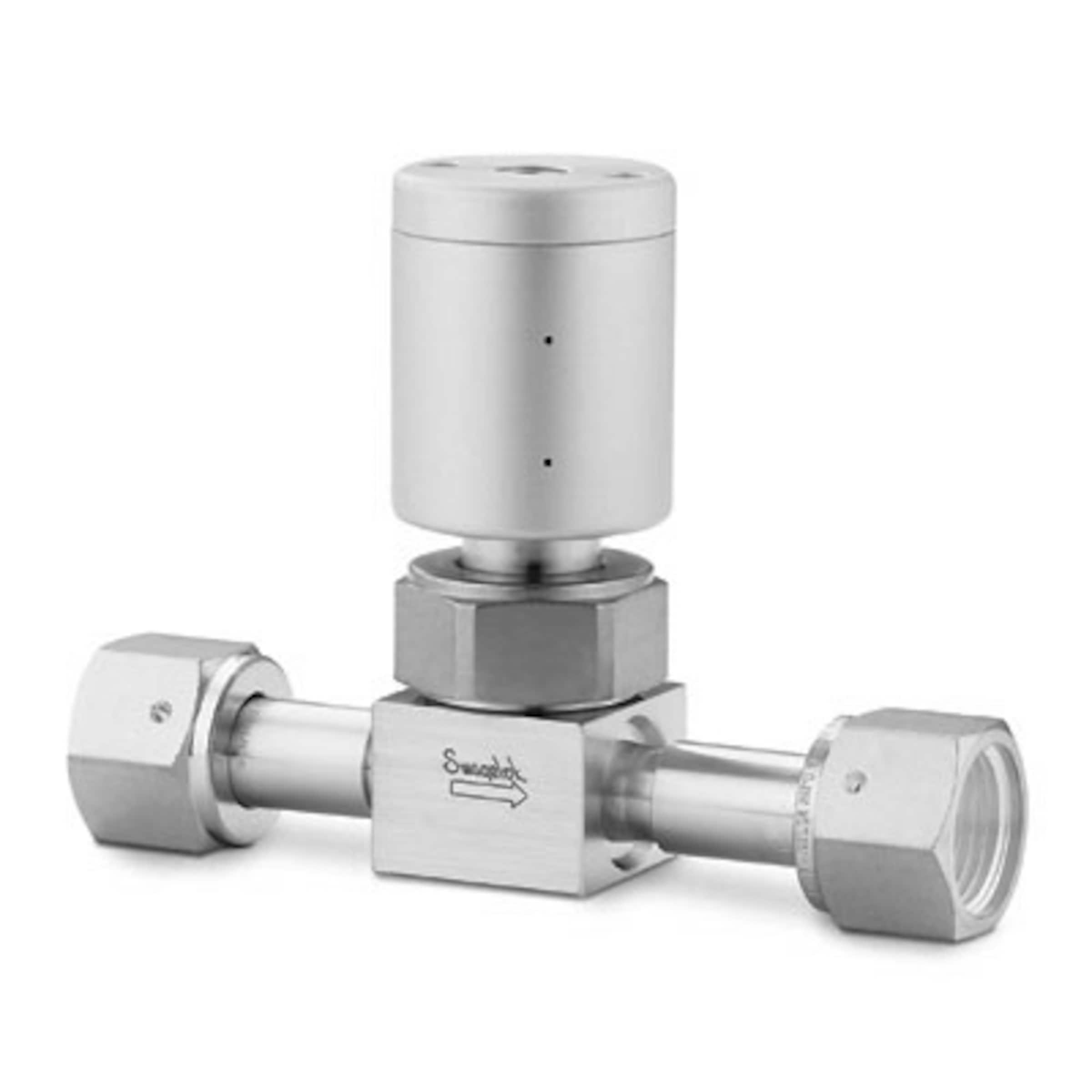 316L VAR UHP High Flow Diaphragm Sealed Valve, 1/2 in. Female Swagelok ...