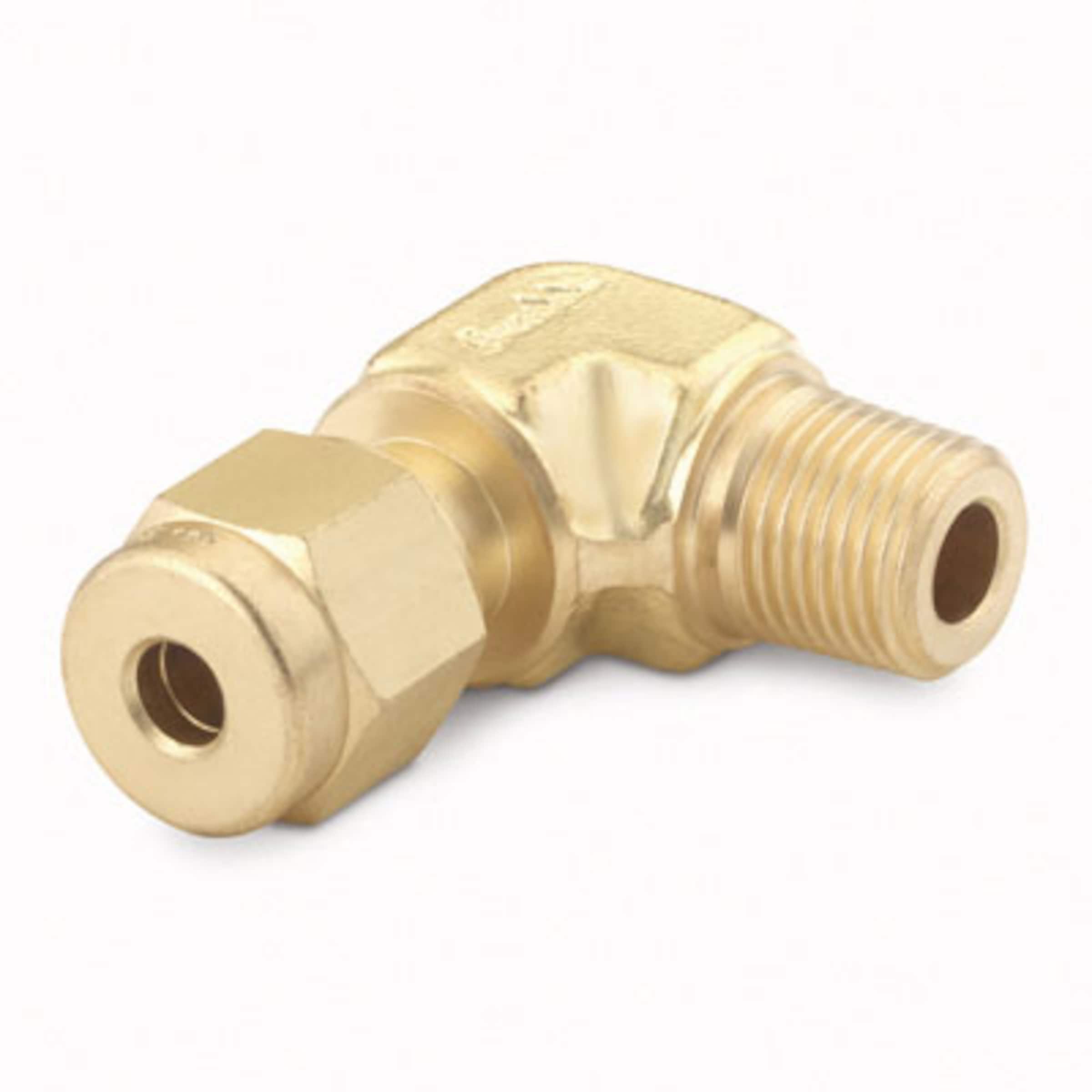 Swagelok Winkeleinschraubverschraubung, Messing, 6 mm Rohrverschraubung x 1/8 Zoll kegeliges ISO ...