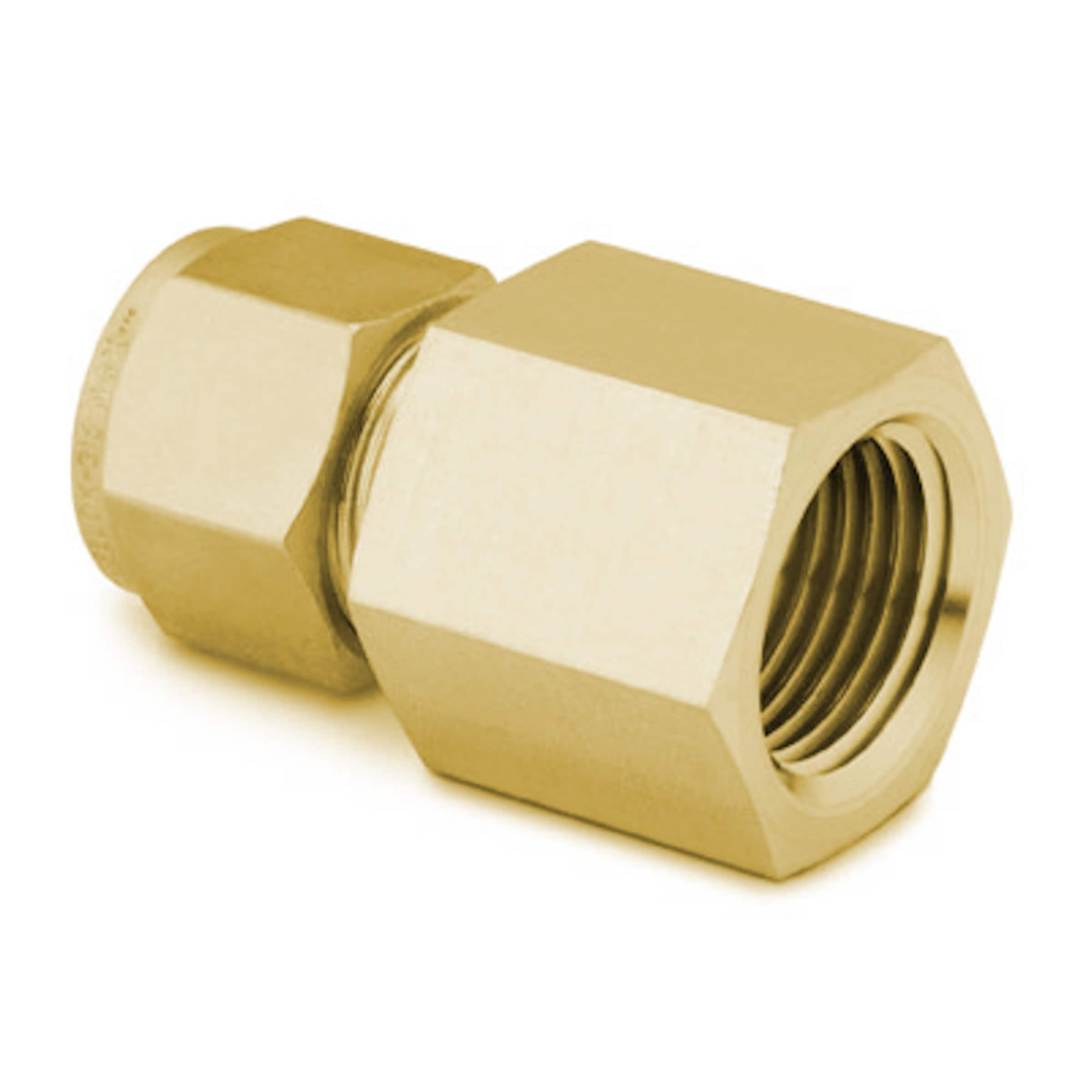 Brass Swagelok Tube Fitting, Female Connector, 1/8 in. Tube OD x 1/8 in ...