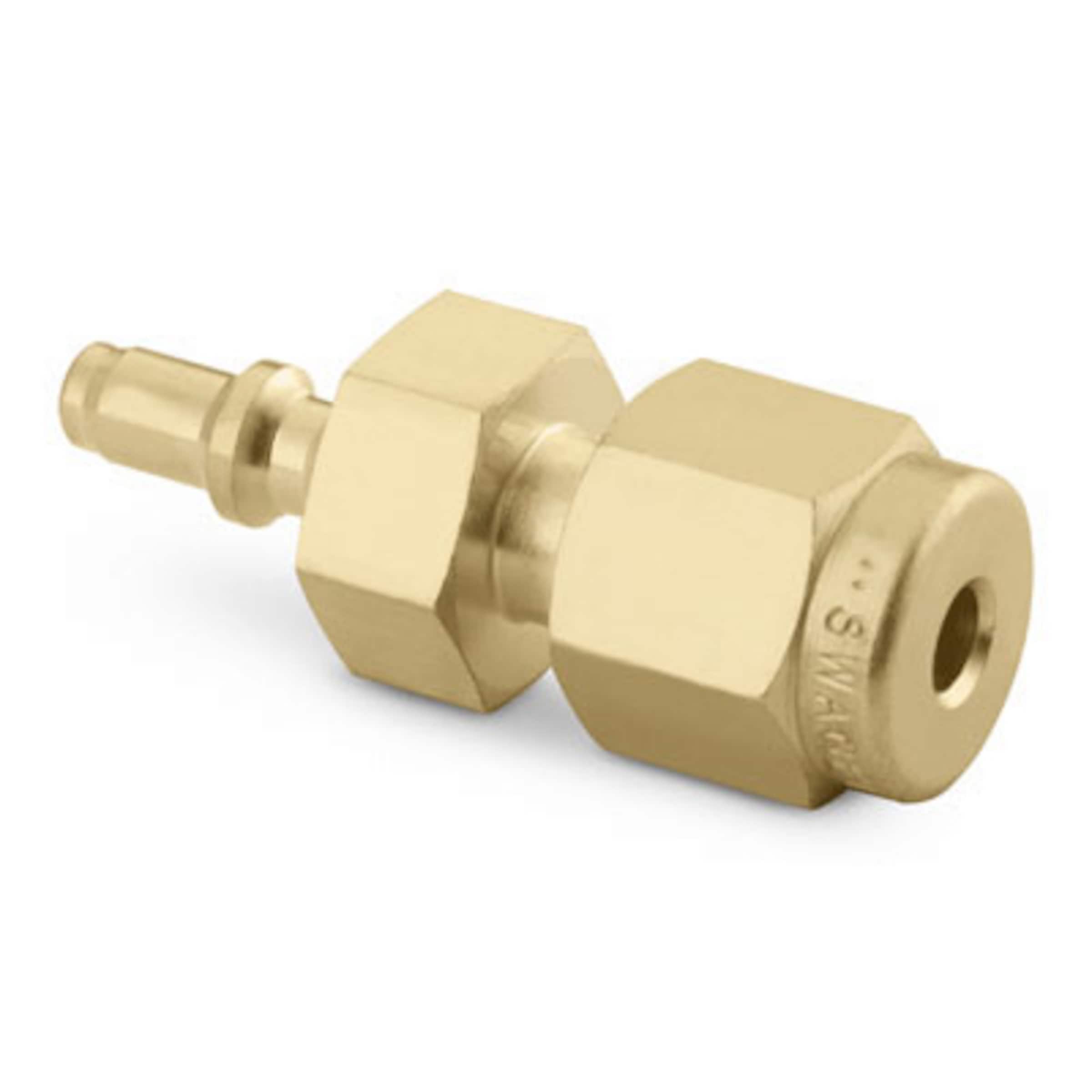 Brass Miniature Quick Connect Stem without Valve, 0.06 Cv, 1/8 in ...