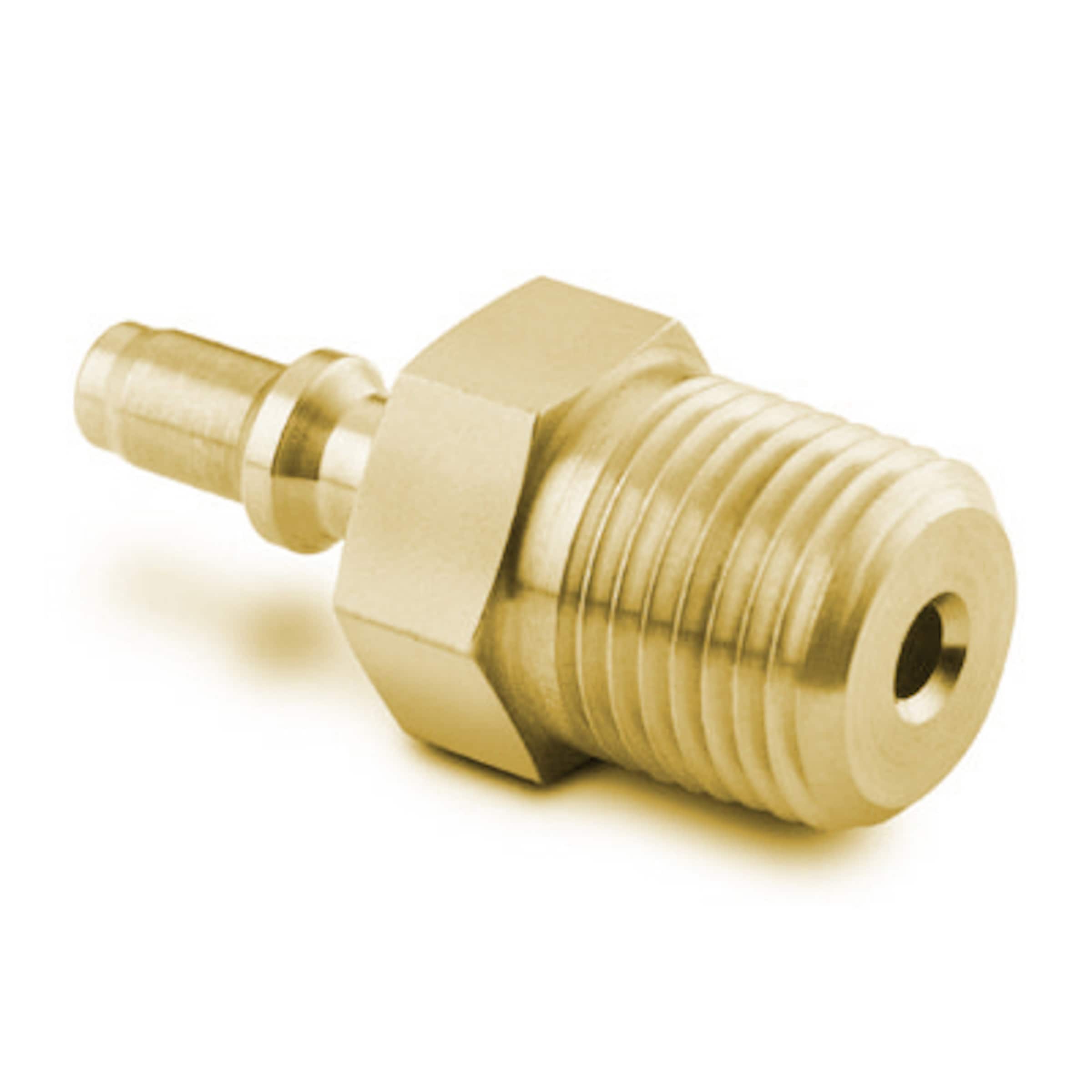 Brass Miniature Quick Connect Stem without Valve, 0.06 Cv, 1/8 in. Male ...