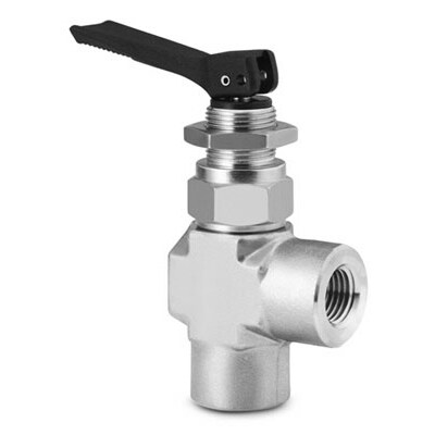 Stainless Steel Angle-Pattern Toggle Valve, 1/8 in. FNPT | Swagelok