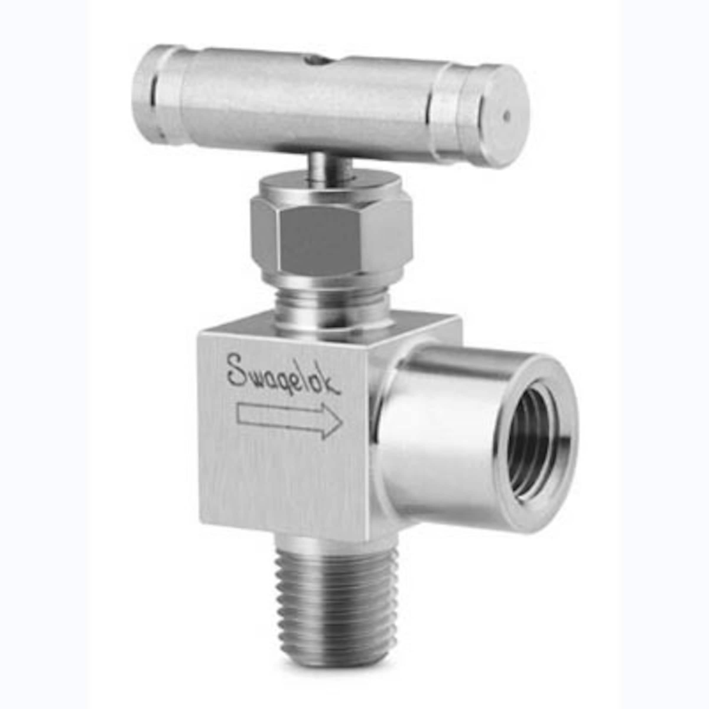 Válvula de aguja con bonete integral de acero inox., modelo en ángulo ...