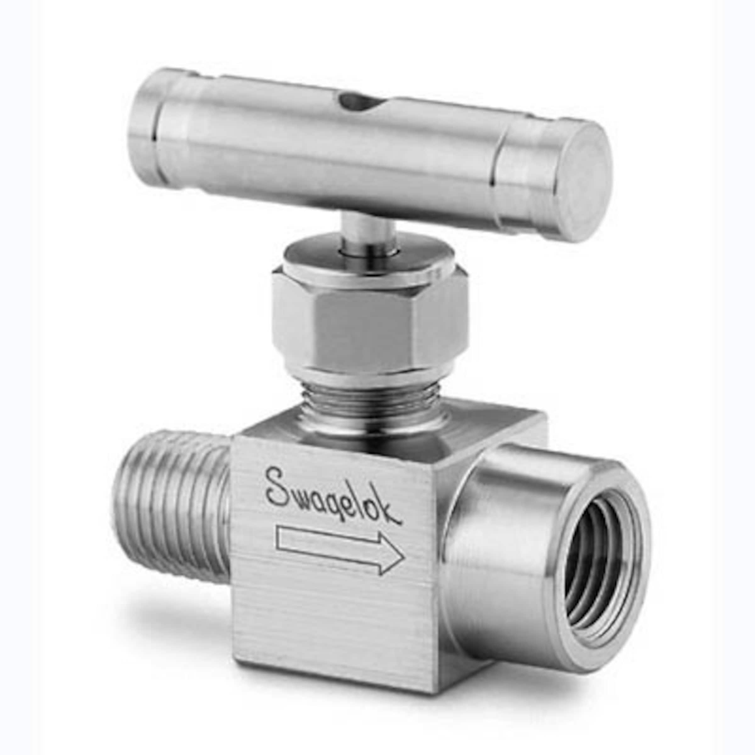 Stainless Steel Integral Bonnet Needle Valve, 0.21 Cv, 1/4 in. MNPT x 1 ...