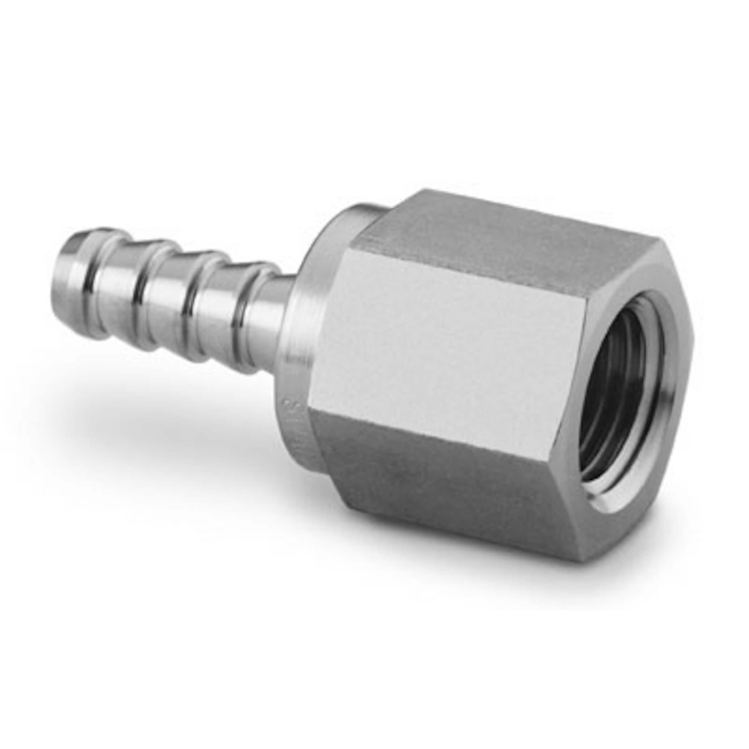 Stainless Steel Hose Connector, 1/4 in. Female NPT, 1/4 in. Hose ID ...