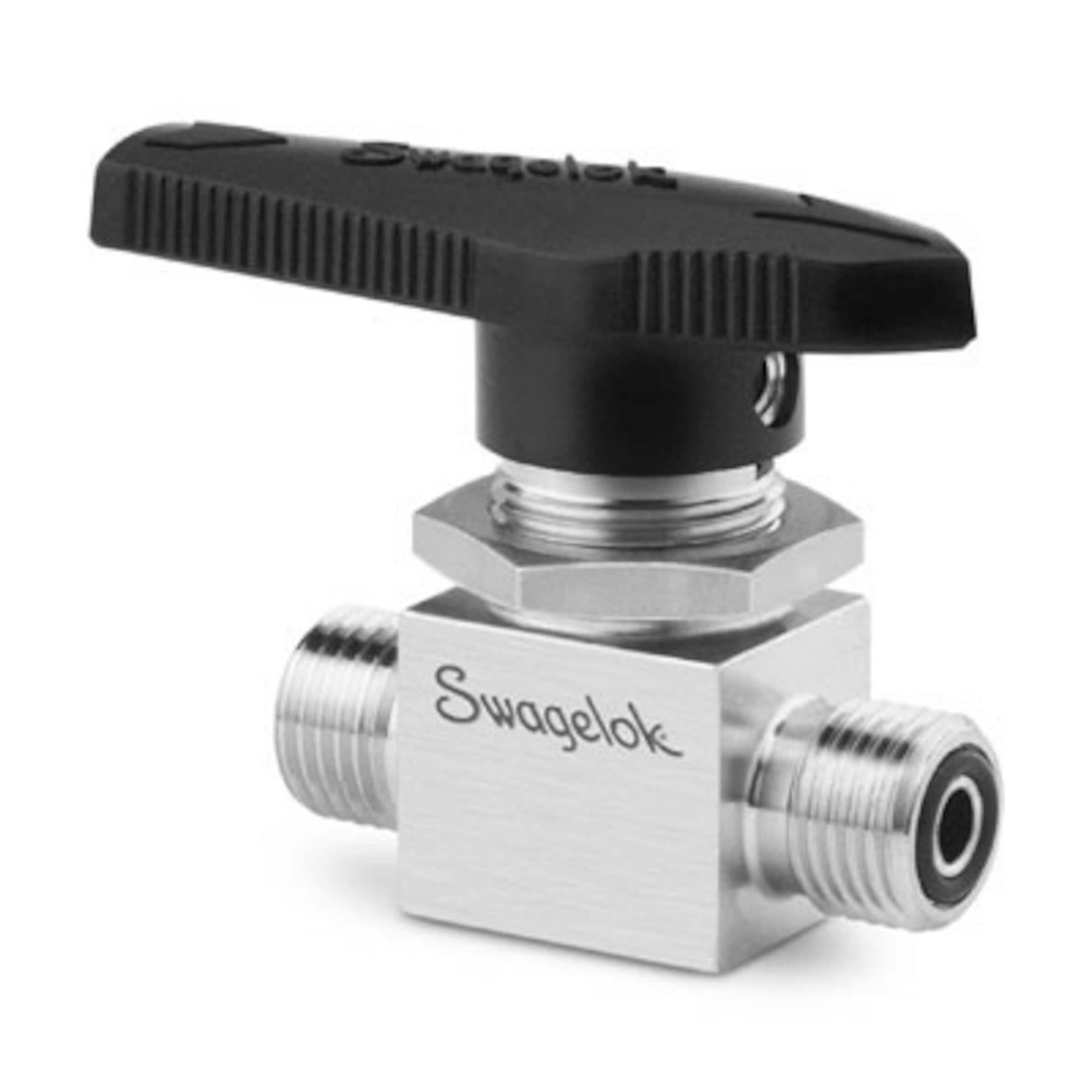 Stainless Steel 1-Piece 40G Series Ball Valve, 2.4 Cv, 1/4 in. Male Swagelok VCO O-ring Face ...