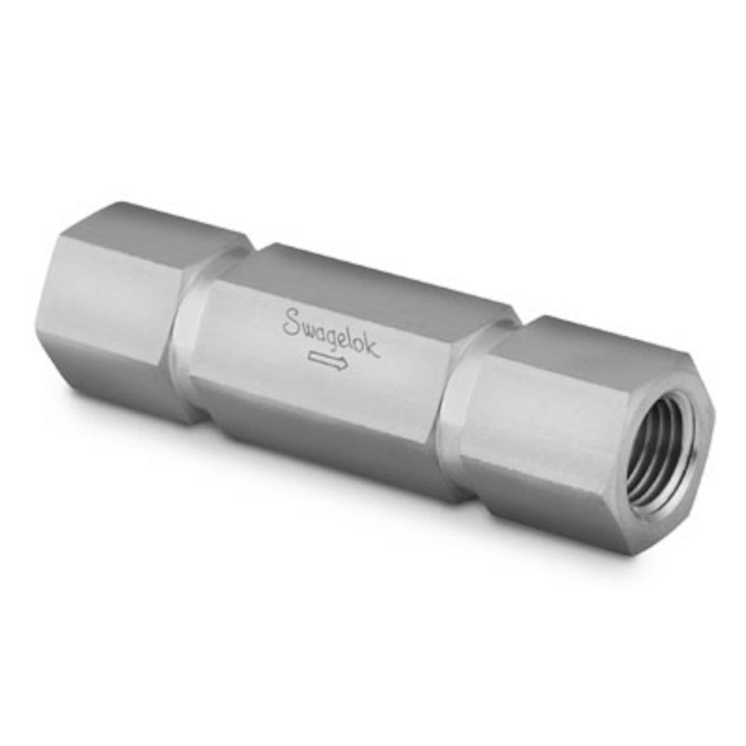 Stainless Steel 1-Piece Poppet Check Valve, Adjustable Pressure, 1/4 in ...