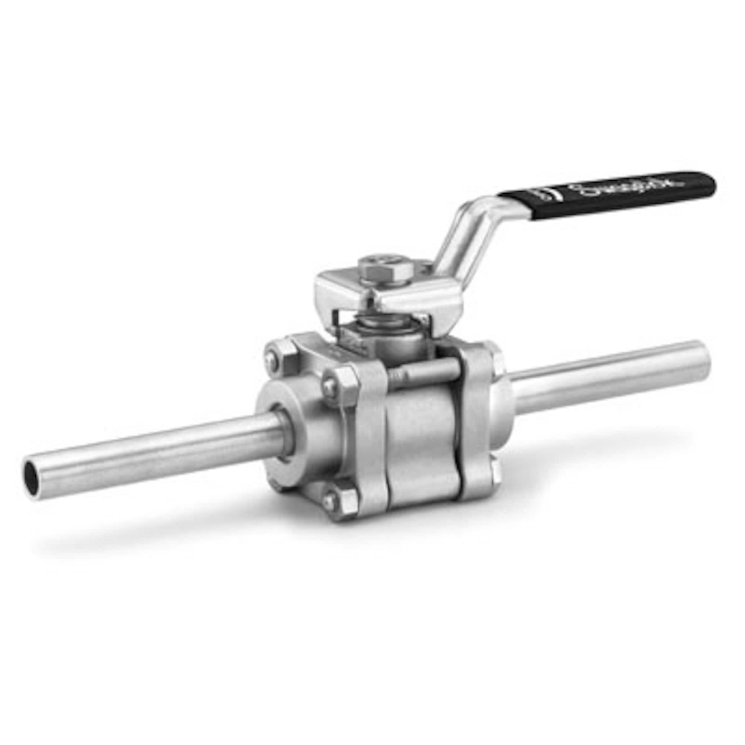 Stainless Steel 3-Piece 60 Series Ball Valve, Reinforced PTFE Seats, 3 ...