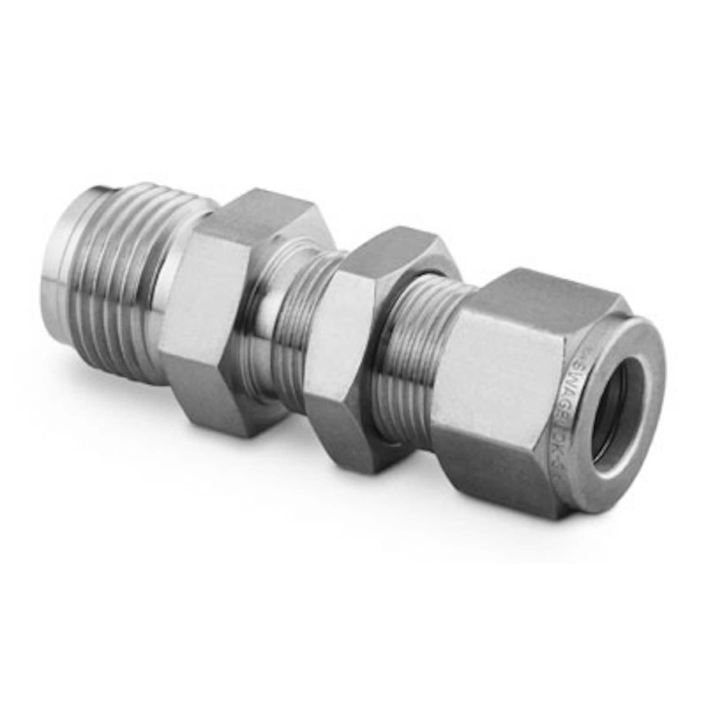 316 Stainless Steel VCR Face Seal Fitting, Swagelok Tube Fitting Bulkhead Connector Body, 1/2 in ...