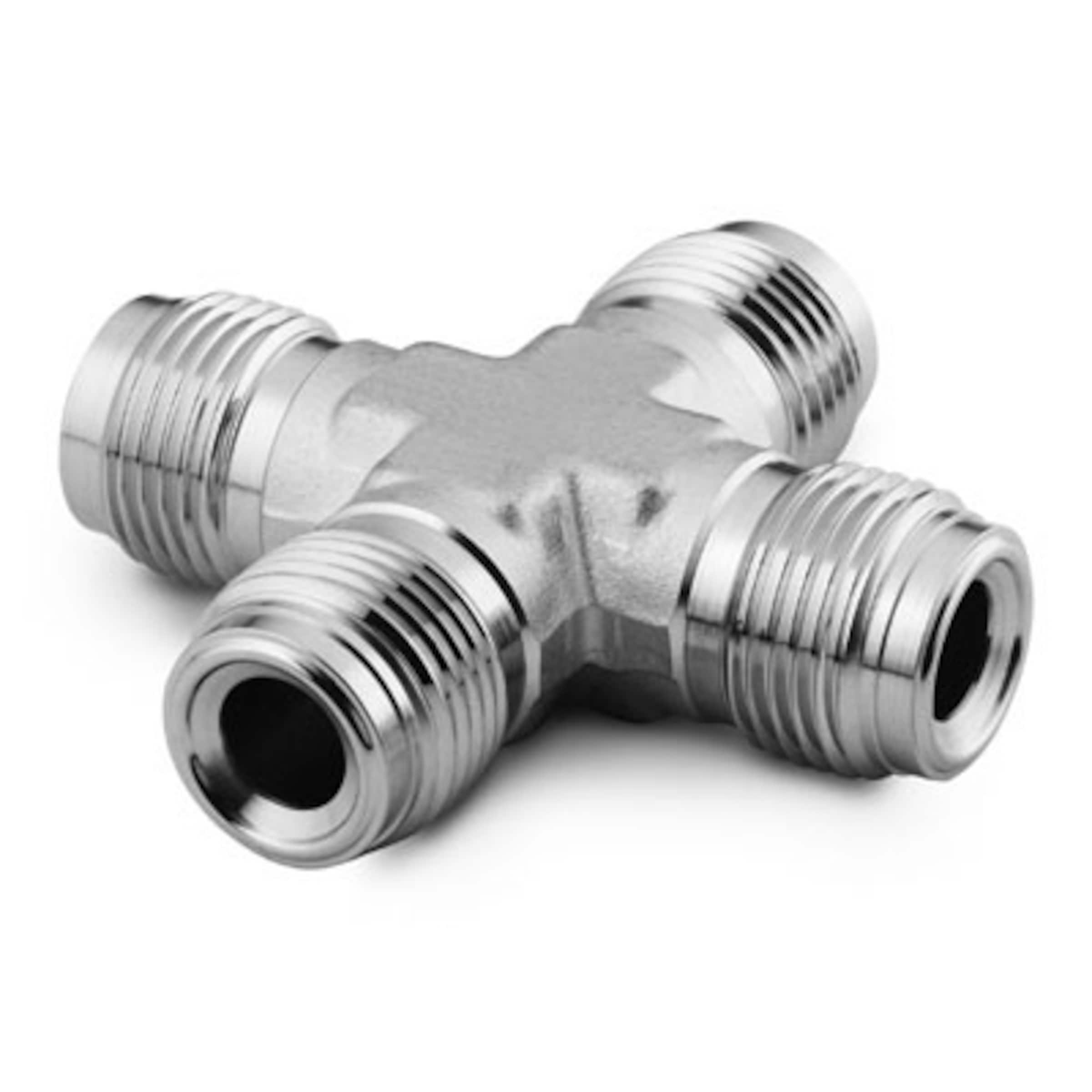 316 Stainless Steel VCR Face Seal Fitting, 1/4 in. Union Cross | Unions ...