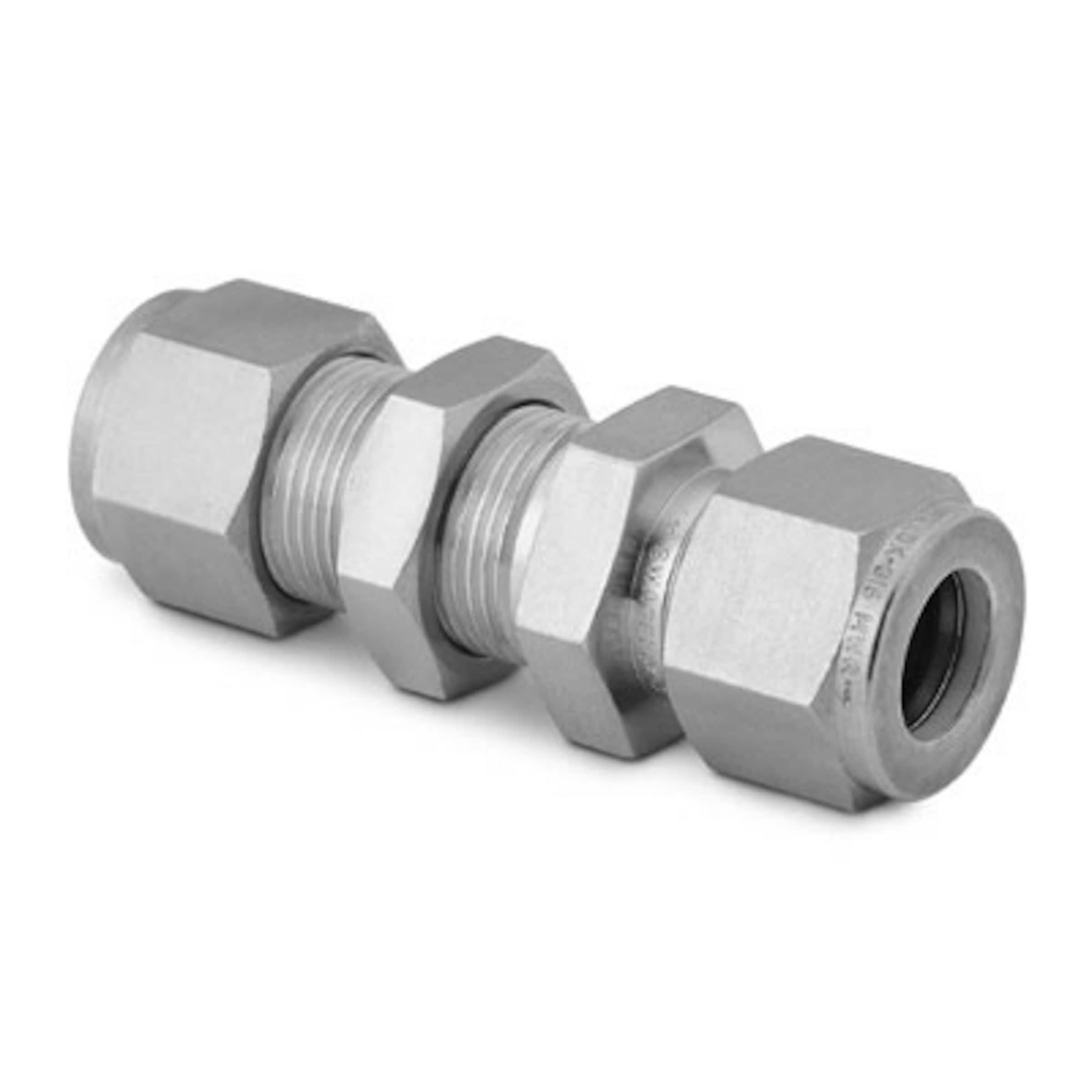 Raccord pour tube Swagelok en acier inoxydable, union passe-cloison traversant, diam. ext. tube ...