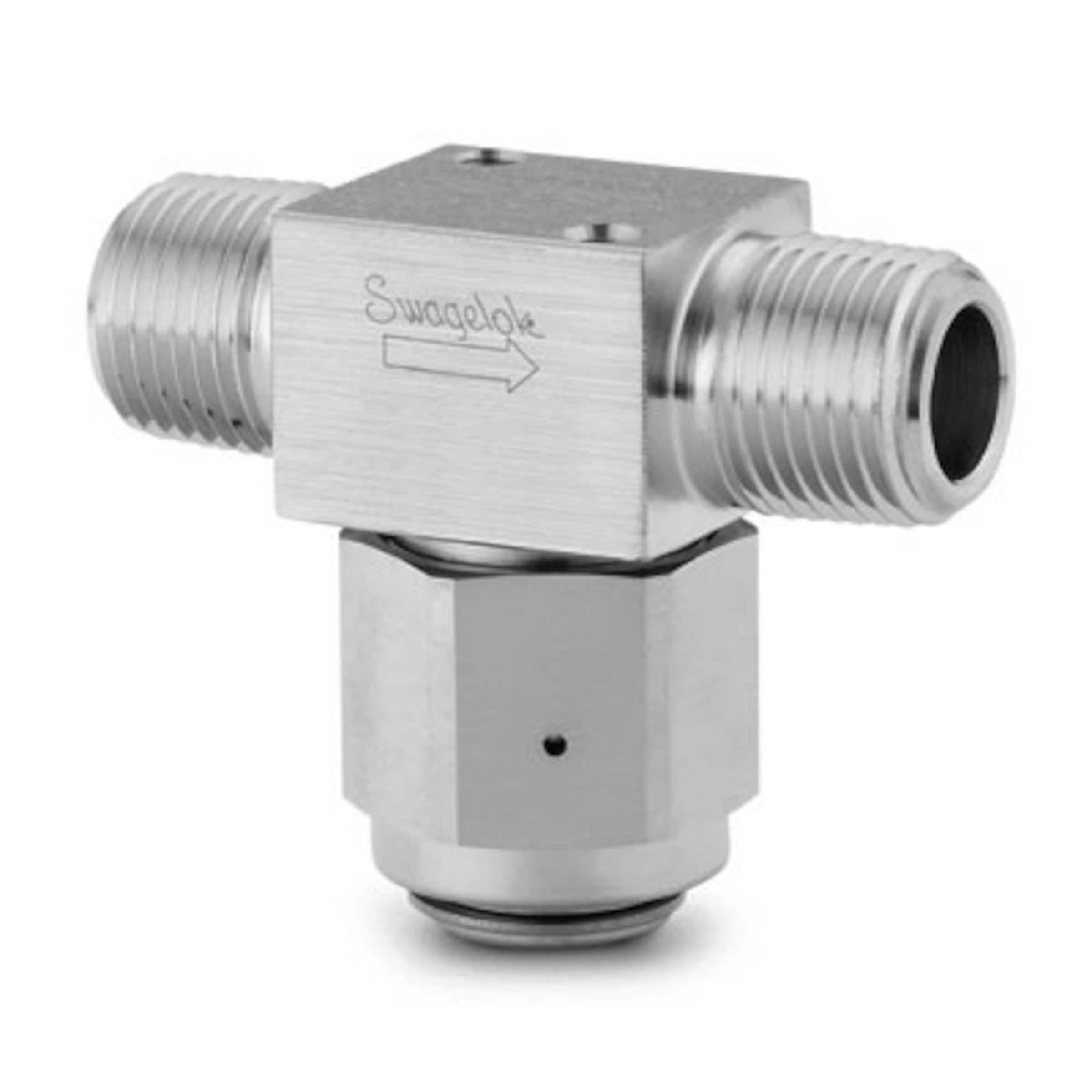 Stainless Steel Tee-Type Particulate Filter, 3/8 in. Male NPT, No ...