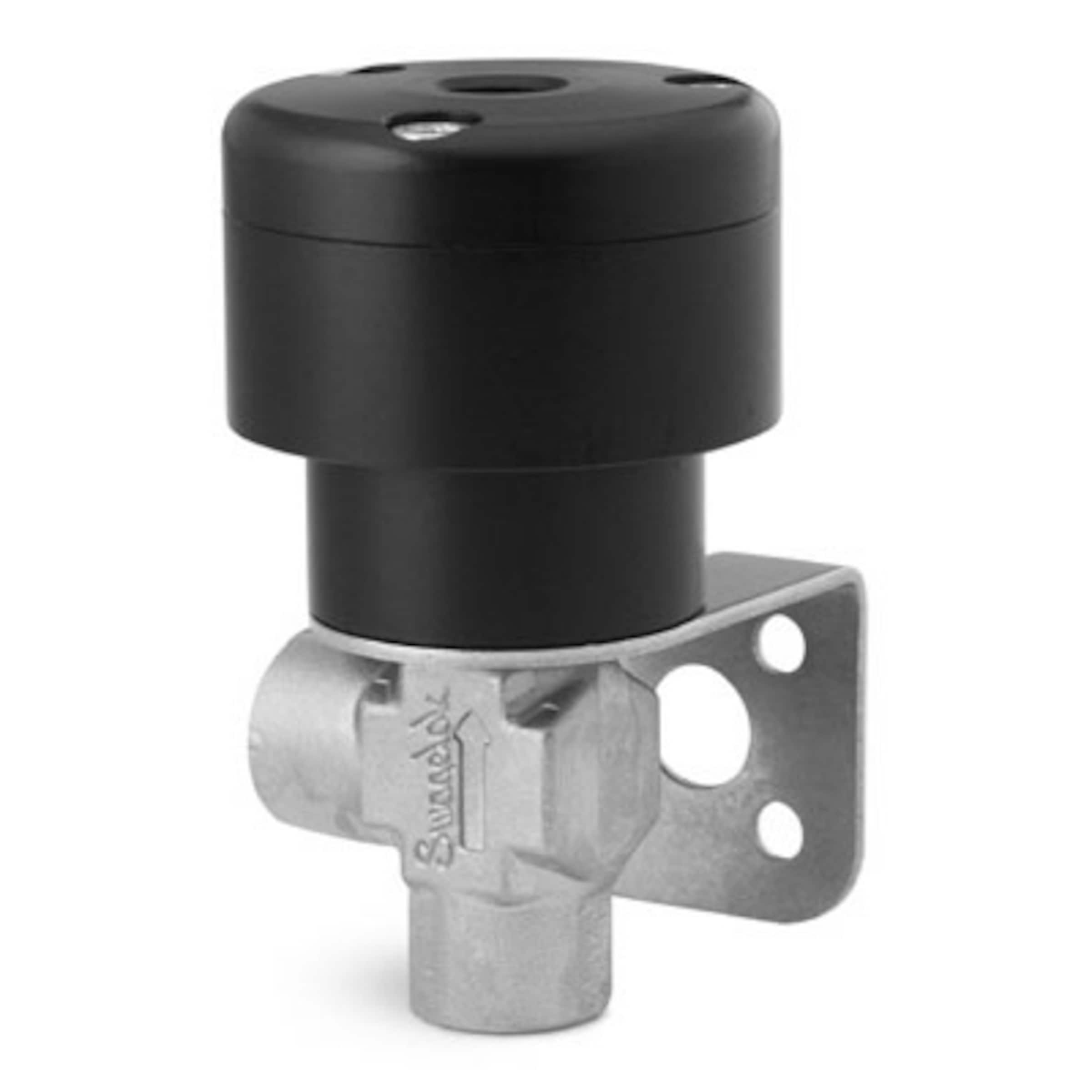 Stainless Steel Angle-Pattern Toggle Valve, 1/8 in. FNPT, NO Actuator ...