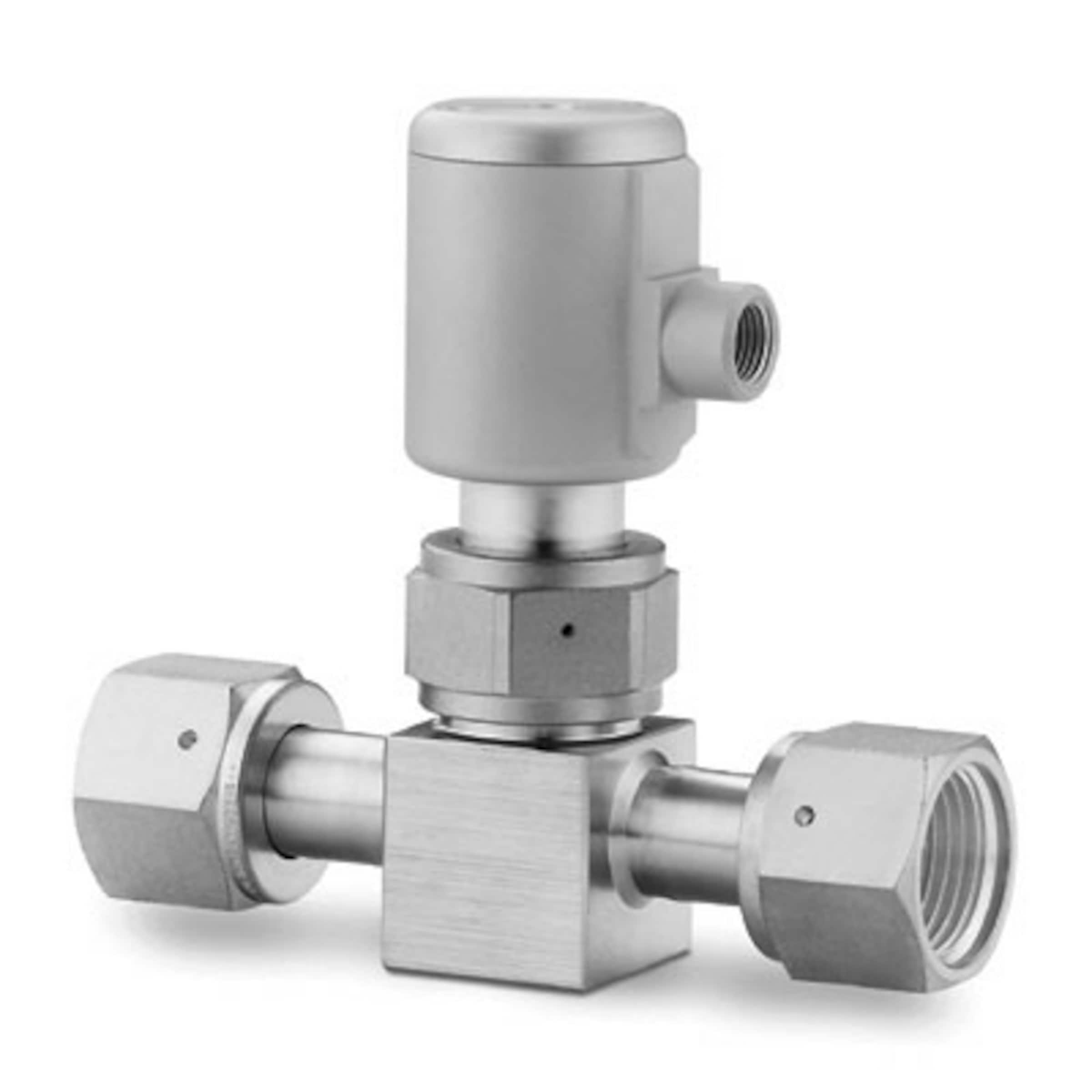 Vanne à soufflet haute pureté en acier inoxydable 316L, raccord avec joint métallique VCR ...