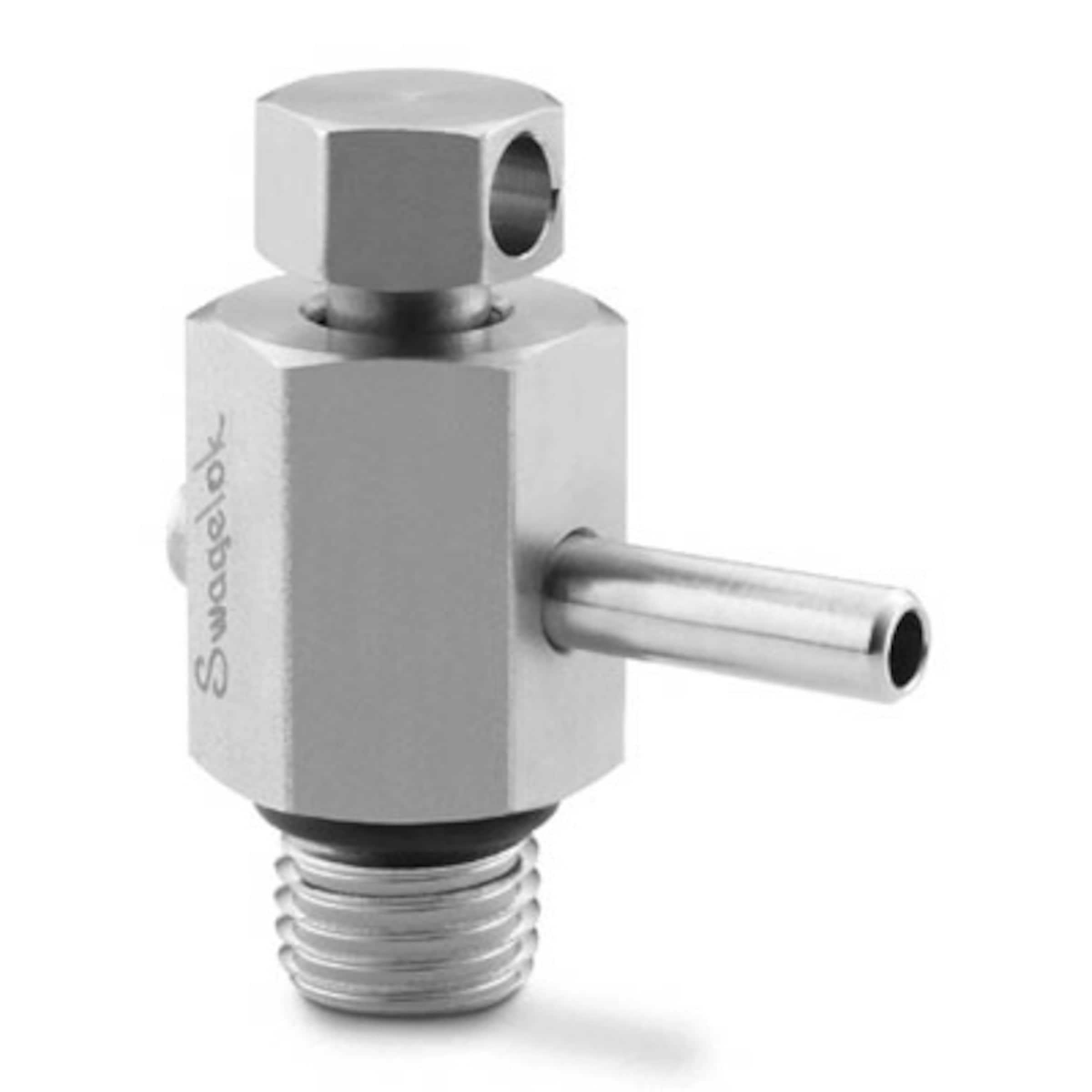 Stainless Steel Bleed Valve, 1/4 in. Male SAE 7/16-20 | Swagelok