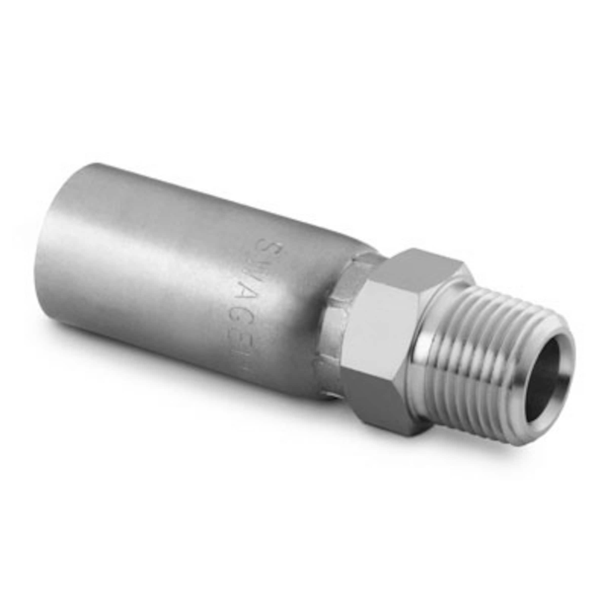 Thermoplastic Hose End Connection, 1/4 in. Stainless Steel Male NPT, 1/ ...